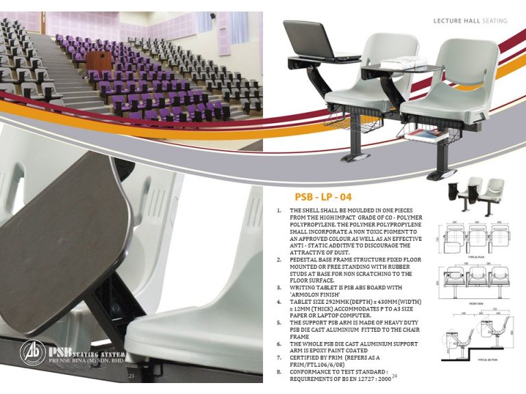 Lecture Theatre Seating for School - BA Furnishings Pte Ltd
